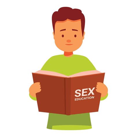 Young Man Reading Sex Education Book With Serious Expression 48796583 Vector Art At Vecteezy