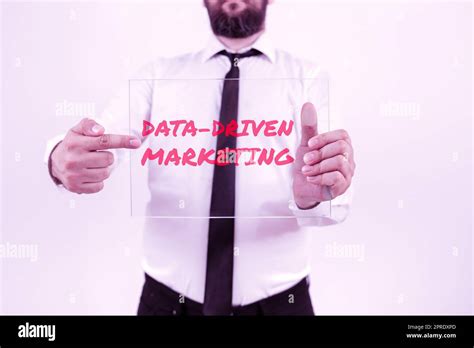 Text Caption Presenting Data Driven Marketing Conceptual Photo