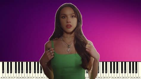 Olivia Rodrigo Deja Vu Piano Tutorial Piano Tutorial Piano