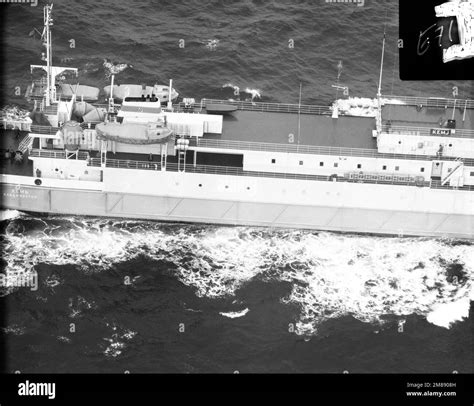 A Starboard Side Amidships View Of The Soviet Emba Ii Class Cable Ship