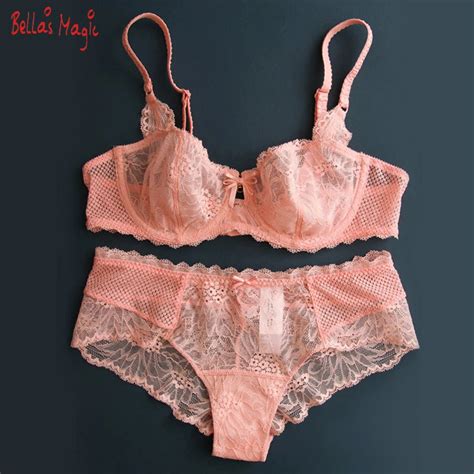 French High End Temptation Lace Sexy Panties And Bra Briefs Set Ultra