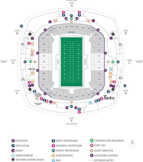 Caesars Superdome Seating Chart 2024 New Orlean Saints Stadium