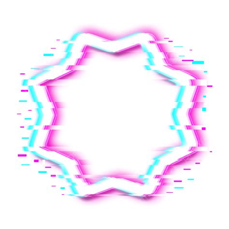 Neon Borders Clipart Hd Png Neon Stylish Shape Glitch Border Png The