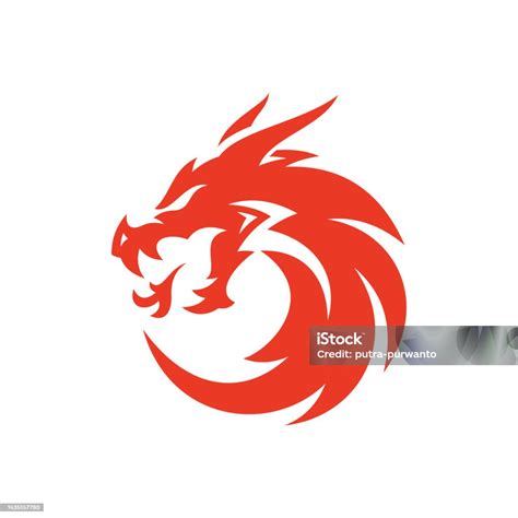 Dragon Line Art Mascot Logo Dragon Vector Icon Stock Illustration Download Image Now Dragon