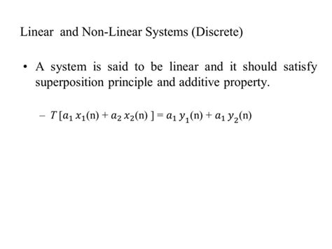 Classification Of Continuous Time And Discrete Time System Ppt