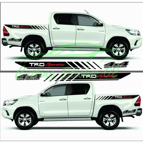 Toyota Hilux Car Sticker List 4 X 4 Hilux Car Sticker Shopee Malaysia