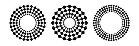 Decorative Circle Design Elements Set Radial Geometric Patterns Stock Vector Illustration Of