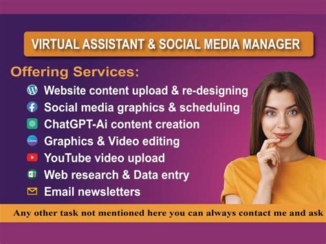 Virtual Assistant Admin Support Social Media Design And Management