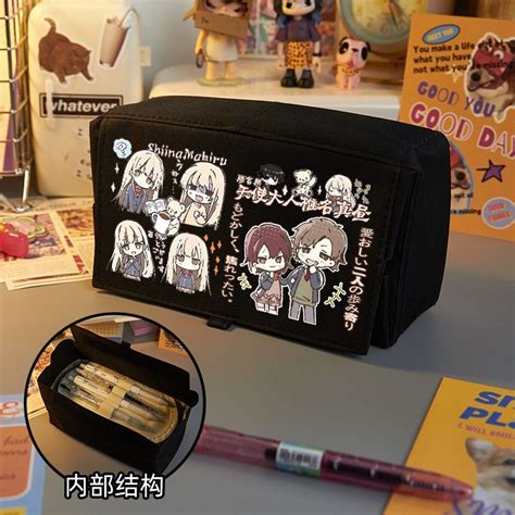 Neighbor Angel Classmate Anime Portable Square Trendy Pencil Case