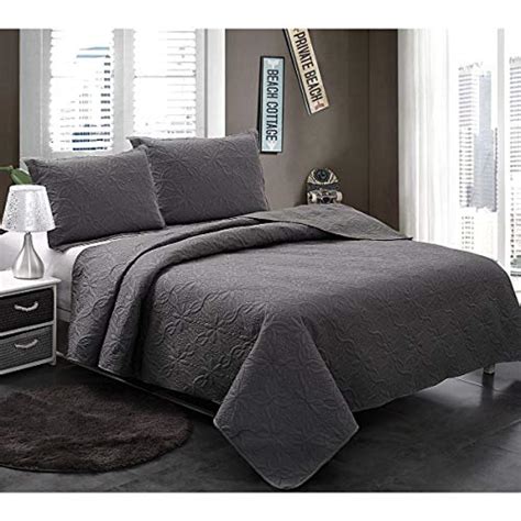 Jml Bedspreads Queen Size 3 Piece Reversible Quilt Set Includes 1