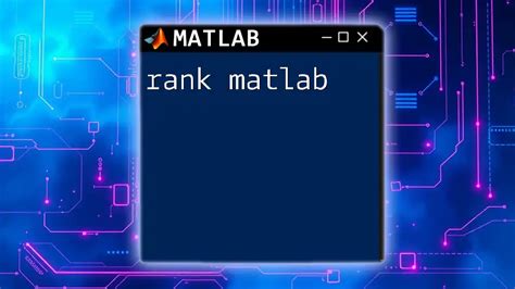 Rank Matlab Understanding Matrix Ranks Effortlessly