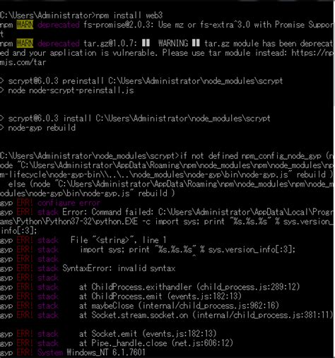 Npm Error While Installing Web3 Ethereum Stack Exchange