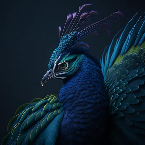 Premium Ai Image Majestic Peacock Generated By Ai