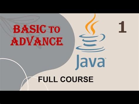 Introduction to JAVA and Programming | Part 1 - YouTube