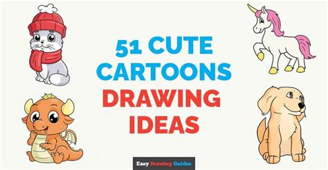 61 Cute Cartoons Drawing Tutorials With Step By Step Drawings Cute