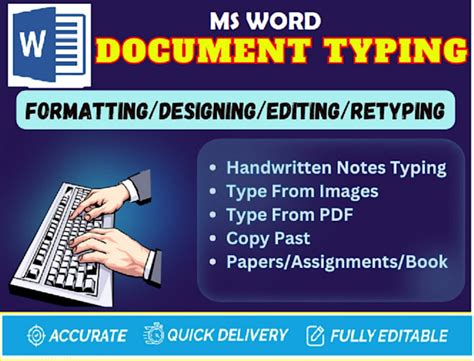 Do Ms Word Typing Document Formatting For You By Editmasterjeet Fiverr