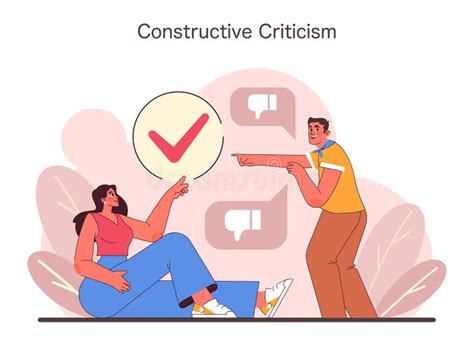 Conceito De Crítica Construtiva Ilustração De Vetor Plano Ilustração
