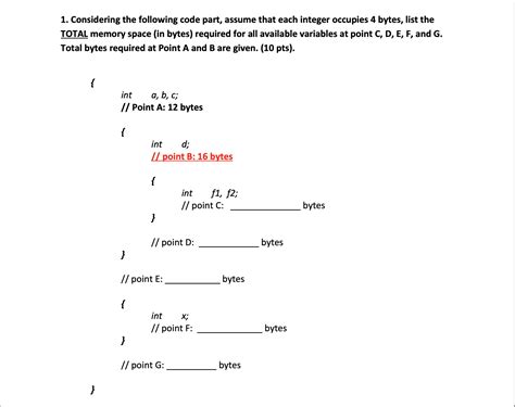 solved 1 considering the following code part assume that