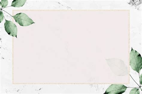 대리석 질감 배경 벡터에 단풍 패턴으로 골드 프레임 무료 벡터