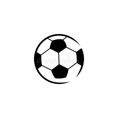 Football Soccer On White Background Stock Vector Illustration Of Sign