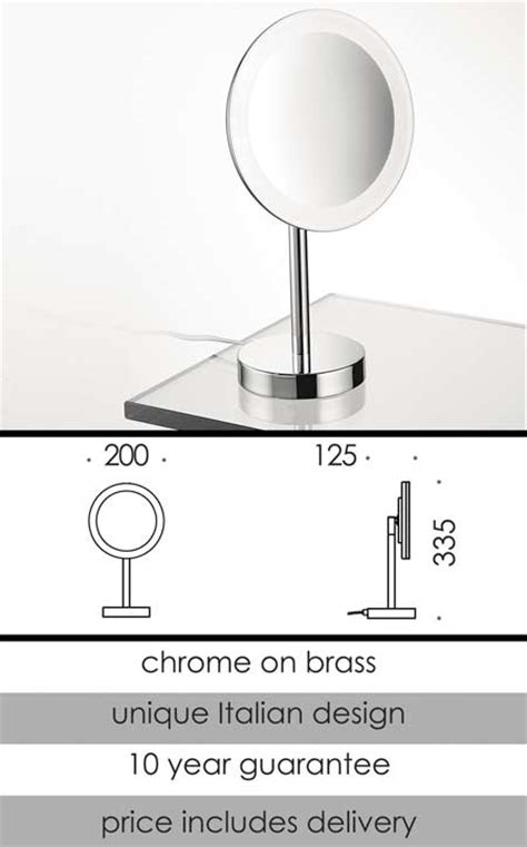 Miroir de maquillage grossissant Miroirs cosmétiques debouts et avec des lumières