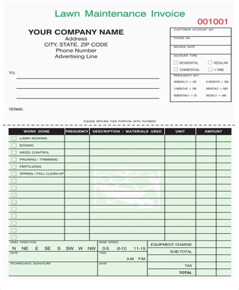 Maintenance Invoice Templates 11 Free Printable Docs Xlsx PDF