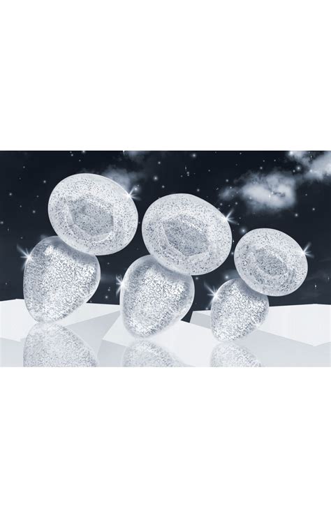 Glitter Gem Anal Plug Set Silver Btys Ag587 Sil