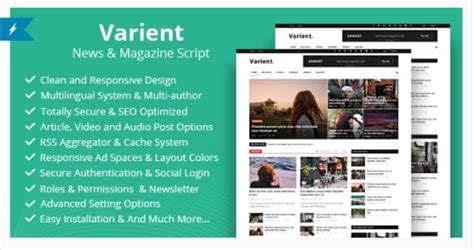 Varient News And Magazine Script Php Scripts And Cms Diggface