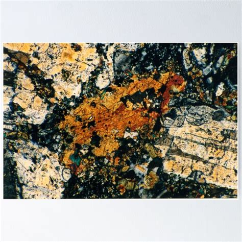 Feldspar Thin Section Mineral Photograph For The Rock Art Lover Poster For Sale By