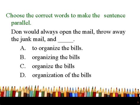 Parallelism Or Parallel Structure Parallel Structureparallelism