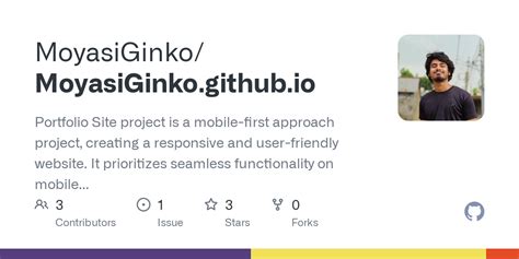 Github Moyasiginko Portfolio Site Project Is A Mobile First Approach