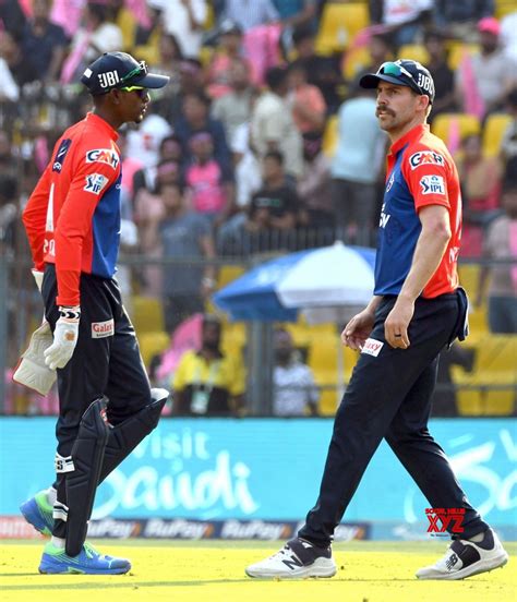 Guwahati Dc Bowler Anrich Nortje With Wicket Keeper Abishek Porel