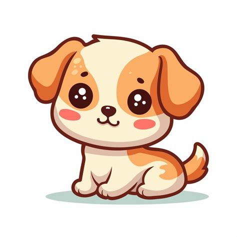귀여운 강아지 만화 그림 프리미엄 벡터