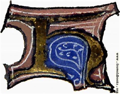 FOBO Calligraphy Mediaeval Decorative Letter H