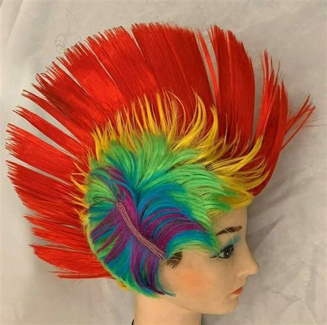 Bright Colored Spiked Wig Costume Hair Gem