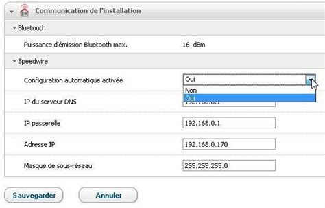 Définition d une adresse IP fixe pour votre connexion Webconnect SMA