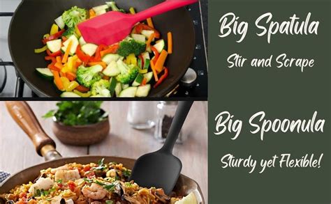 Buy Fiable Premium Big Silicone Spatulas For Cooking Year Warranty High Heat Resistant