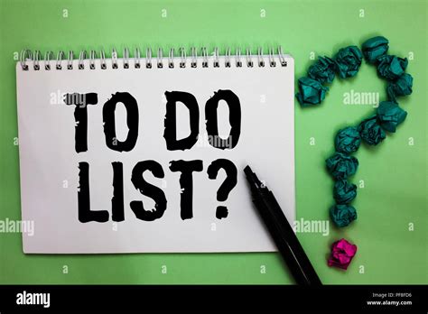 Word Writing Text To Do List Question Business Concept For Series Of Task To Be Done Organized