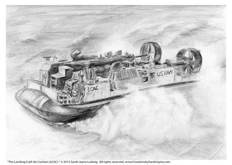 The Landing Craft Air Cushion Lcac Print Etsy