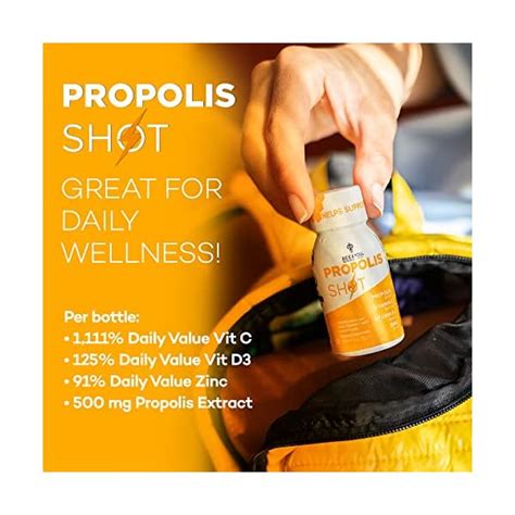 Bee And You Immune Support 100 Natural Propolis Shot Supplement Antioxidants Vitamin C Vit