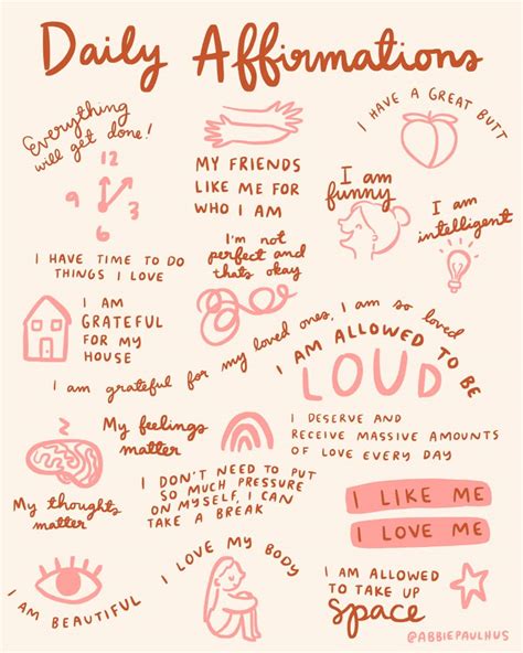 Daily Affirmations Art Print 8x10 Wall Art Denmark Pastel Etsy
