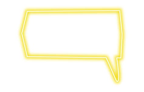 Neon Chat Bubble Png Glowing Speech Bubble On Transparent Background