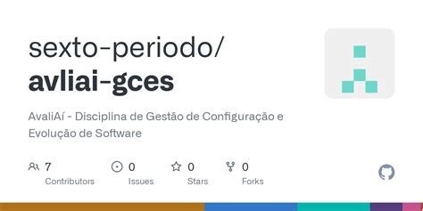 GitHub sexto periodo avliai gces AvaliAí Disciplina de Gestão de Configuração e Evolução de