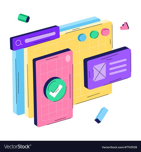 Wireframe Design Royalty Free Vector Image Vectorstock