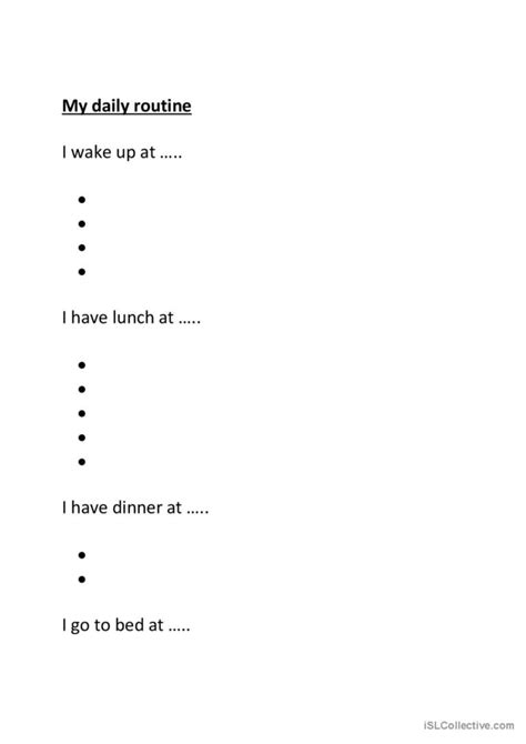daily routine english esl worksheets pdf and doc
