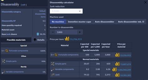 Runescape Wiki Disassembly Calculator Updates Rrunescape