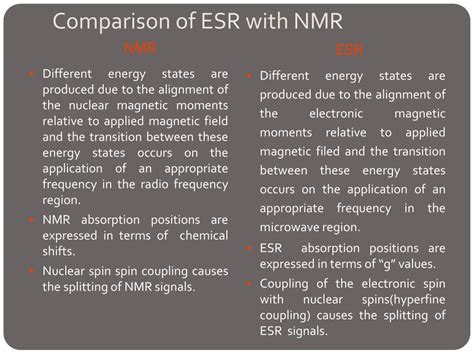 Difference Between Nmr And Epr Spectroscopy at Derrick Wilber blog