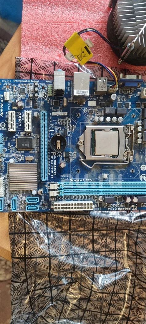 Материнская плата GA-H61M-S1 lga 1155 +кулер в подарок + процессор ...