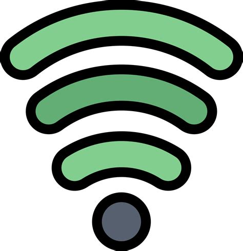 Wifi Services Signal Flat Color Icon Vector Icon Banner Template