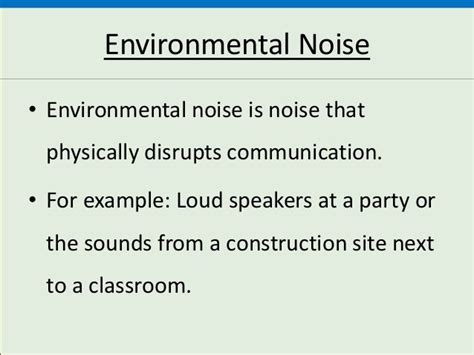 Presentation On Communication Noise
